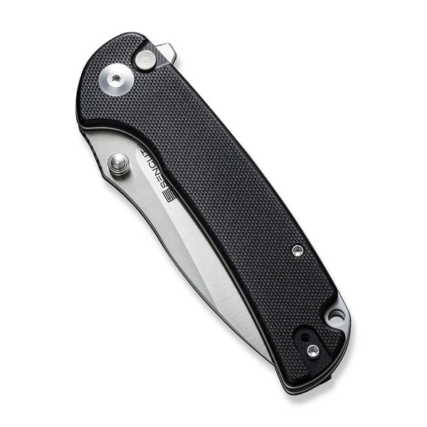 sencut-pulsewave-flipper-thumb-stud-button-lock-knife-black-g10-handle ...